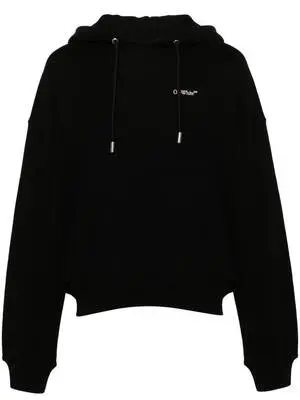Off-White Logo-embroidered Cotton Hoodie