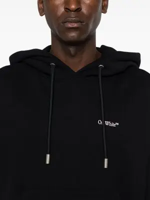 Off-White Logo-embroidered Cotton Hoodie
