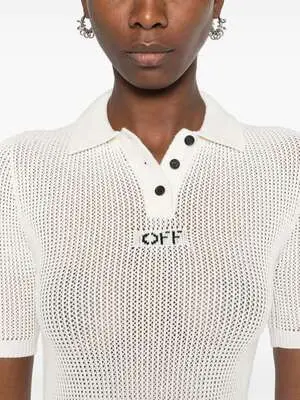 Off-White Logo-embroidered Polo Shirt