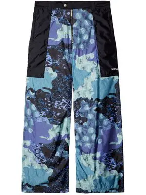 Off-White Camouflage Cargo Trousers - Blue