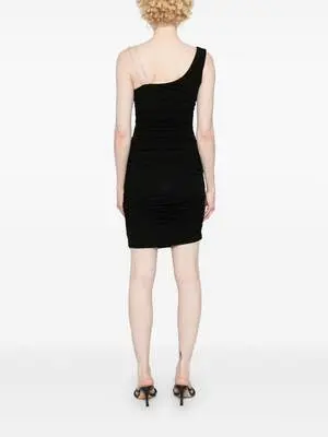 Off-White Asymmetric Crepe Mini Dress