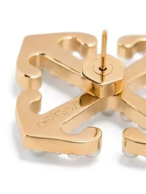 Off-White Arrow Stud Earrings