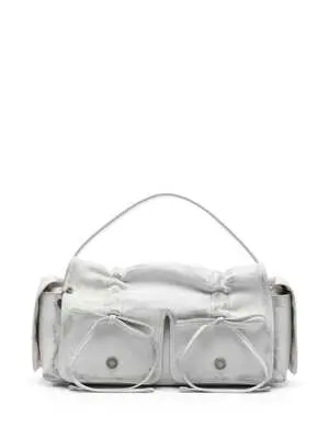 Acne Studios Multipocket Leather Tote Bag - White