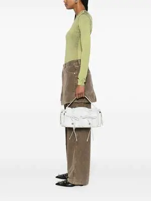 Acne Studios Multipocket Leather Tote Bag - White