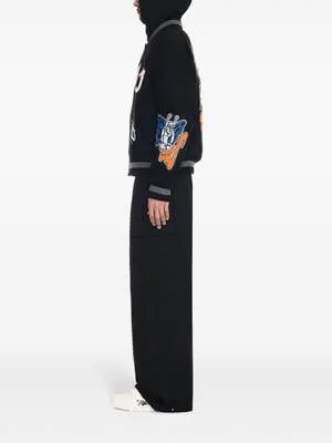 Off-White Chenille-logo Bomber Jacket