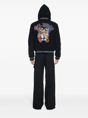 Off-White Chenille-logo Bomber Jacket