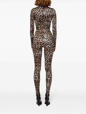 Elisabetta Franchi Leopard-print Cut-out Jumpsuit
