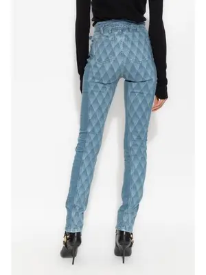 Balmain Geometric-print Skinny Jeans