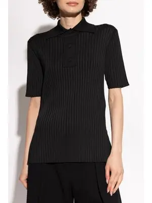 JIL SANDER Ribbed Polo Top