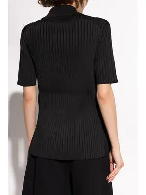 JIL SANDER Ribbed Polo Top