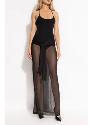 Jacquemus La Robe Nodo Maxi Dress - Black