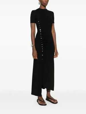 Rabanne Pleated Dress - Black