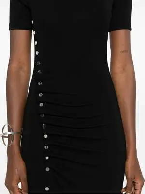 Rabanne Pleated Dress - Black