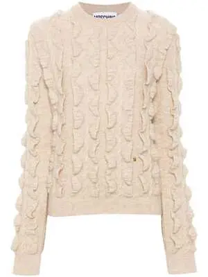 Moschino Plaque Sweater - Neutrals