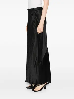 Vince Satin Maxi Skirt - Black