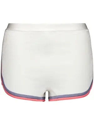 Contrast Piping Shorts For Women