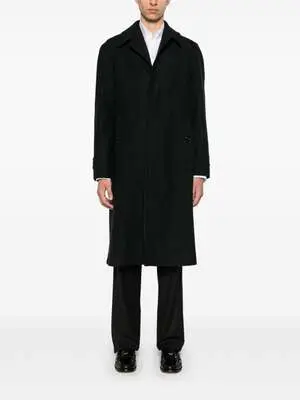 LARDINI Striped Virgin Wool-cashmere Coat