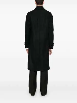 LARDINI Striped Virgin Wool-cashmere Coat