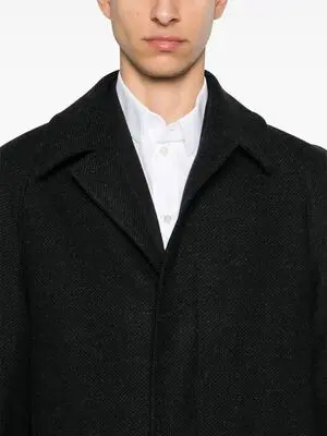 LARDINI Striped Virgin Wool-cashmere Coat