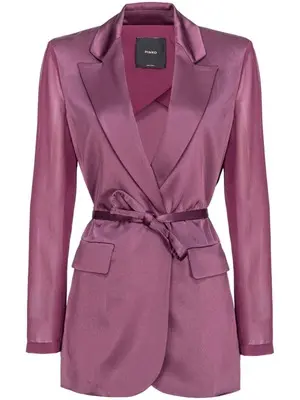 Pinko Belted Satin Blazer