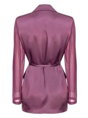Pinko Belted Satin Blazer