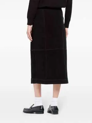 BARRIE High-waisted Midi Skirt - Black