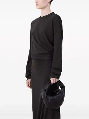 LEMAIRE Mini Fortune Croissant Bag In Leather - Brown