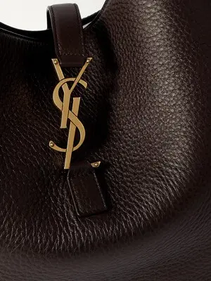 Saint Laurent Le 5 À 7 Bea Textured-leather Tote - Brown
