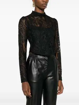 TWINSET Macramé Lace Cropped Blouse