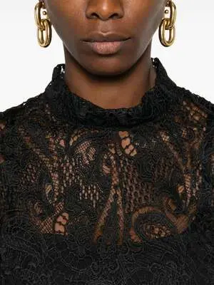TWINSET Macramé Lace Cropped Blouse