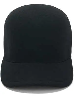 JIL SANDER Logo-embroidered Wool Cap - Black