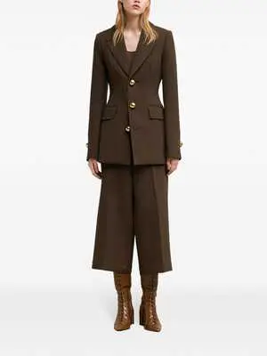 AMI Paris Fitted Buttoned Jacket - Brown