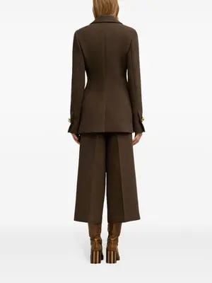 AMI Paris Fitted Buttoned Jacket - Brown