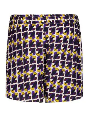 PAULA S Printed Silk Shorts