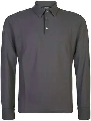ZANONE Slim-cut Cotton Polo Shirt - Grey
