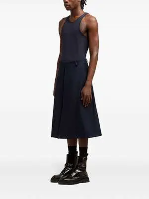 AMI Paris Wide-leg Panelled Shorts