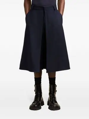 AMI Paris Wide-leg Panelled Shorts