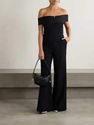 Roland Mouret Off-the-shoulder Crepe Jumpsuit