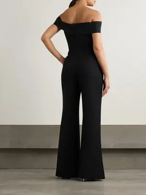 Roland Mouret Off-the-shoulder Crepe Jumpsuit