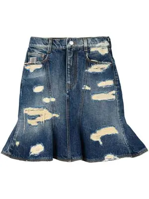 Marc Jacobs Rip&repair Fluted Mini Skirt - Blue