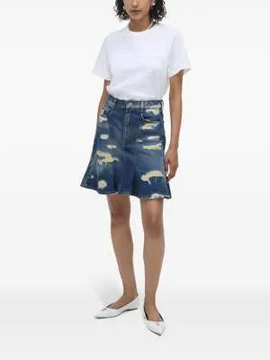 Marc Jacobs Rip&repair Fluted Mini Skirt - Blue