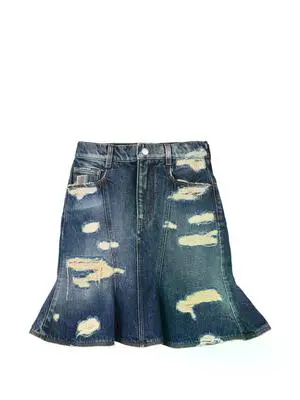 Marc Jacobs Rip&repair Fluted Mini Skirt - Blue