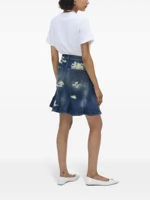 Marc Jacobs Rip&repair Fluted Mini Skirt - Blue