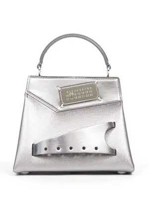 MAISON MARGIELA Snatched Leather Tote - Silver