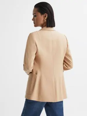 REISS Larsson Double-breasted Twill Blazer