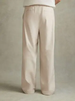 REISS Arden Relaxed Twill Drawstring Trousers