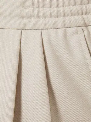 REISS Arden Relaxed Twill Drawstring Trousers