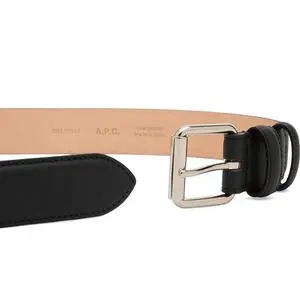 A.p.c. Classic Paris Leather Belt - Black