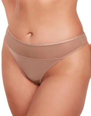 ADORE ME Fallon Thong Panties - Medium Beige