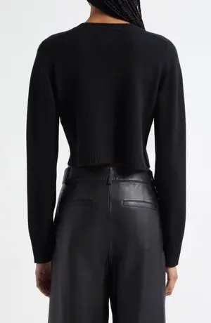 Loulou De Saison Zephir Crop Cashmere Cardigan - Black